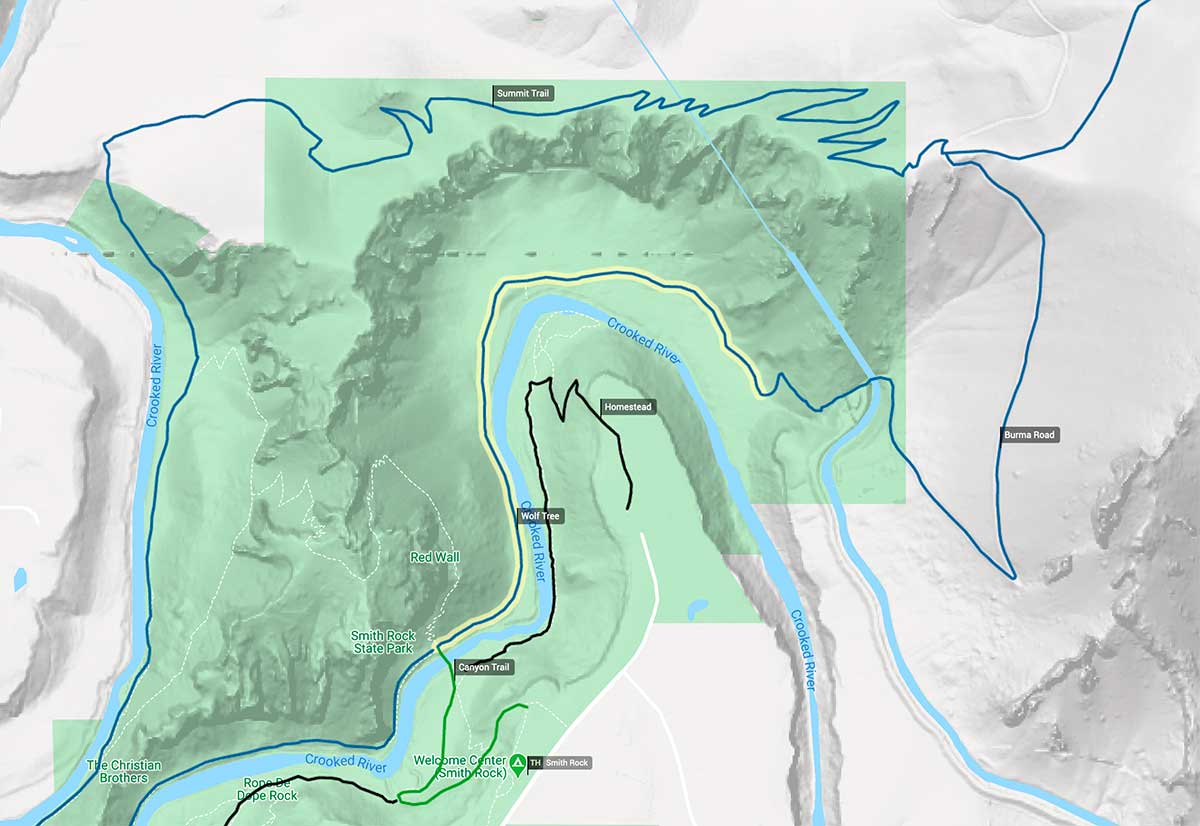 Smith Rock State Park Map